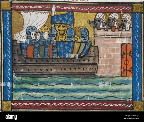 This 14th Century Miniature Portrays King Philip Vi And Crusaders