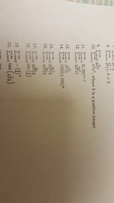 Solved Math Homework Set 6 Convergence Of Series Due Date