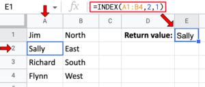 INDEX Function Google Sheets Sheets Help