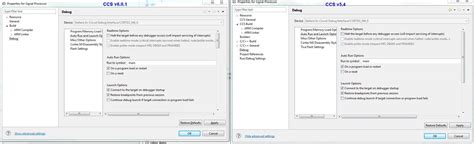 Auto Run On Program Load Also Means Auto Stop On Debugger Stop Ccs 52