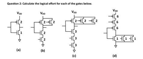 solved question 2 calculate the logical effort for each of