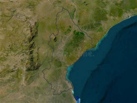 Sofala Mozambique Low Res Satellite No Legend Stock Illustration