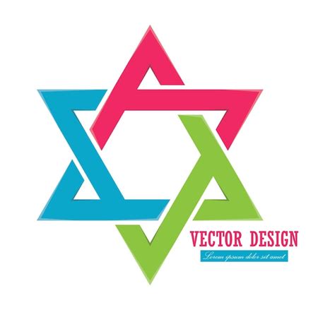 Premium Vector Two Intertwining Triangles Template For A Logo Logo Or Brand Icon For Websites