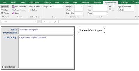 adding style excel to graphviz
