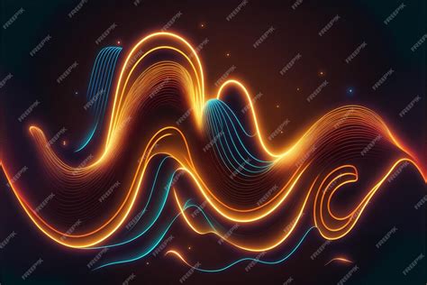 Premium Photo Abstract Neon Light Wavefuturisticfluid Design Background