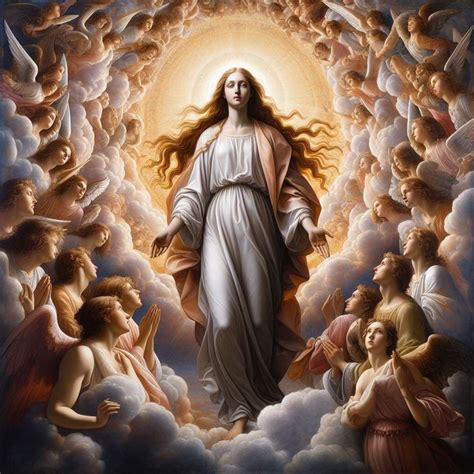 Asunción De La Virgen María Al Cielo Angeles Y Querubines Asuncion