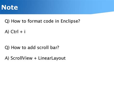 Note Q How To Format Code In Enclipse A Ctrl I Ppt Download