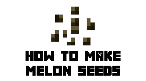 Minecraft How To Make Melon Seeds Youtube