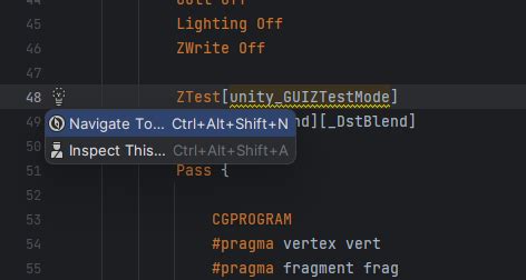 Handle Unity GUIZTestMode Variable Reference In Shaders Issue JetBrains Resharper Unity