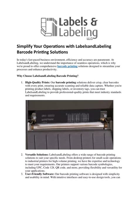 Ppt Simplify Your Operations With Labelsandlabeling Barcode Printing Solutions Powerpoint