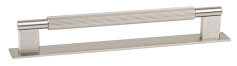 D Pull Handle With Backplate Aluminium Fixing Centres 192 1178 Mm
