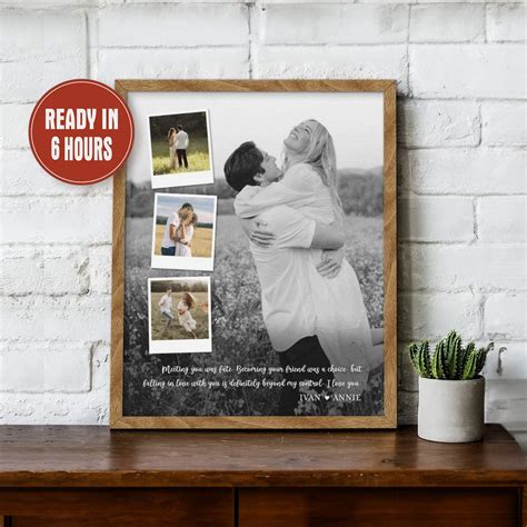 Personalized Photo Collage Canvas Anniversary T Custom Couple T