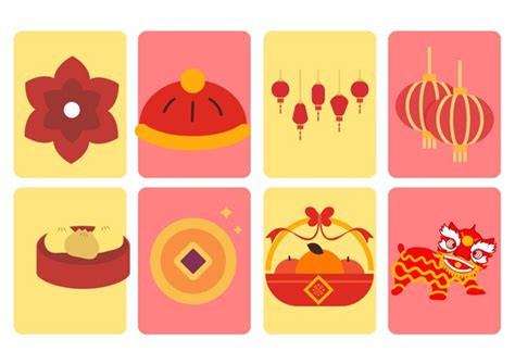 Tarjetas De Símbolos De Año Nuevo Colores Clip Imágenes Prediseñadas