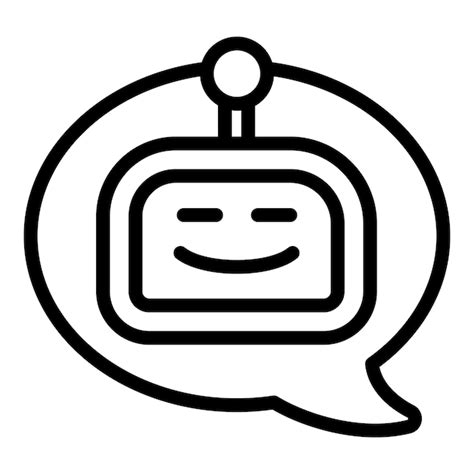 Premium Vector Robot Chatbot Icon Outline Robot Chatbot Vector Icon For Web Design Isolated On