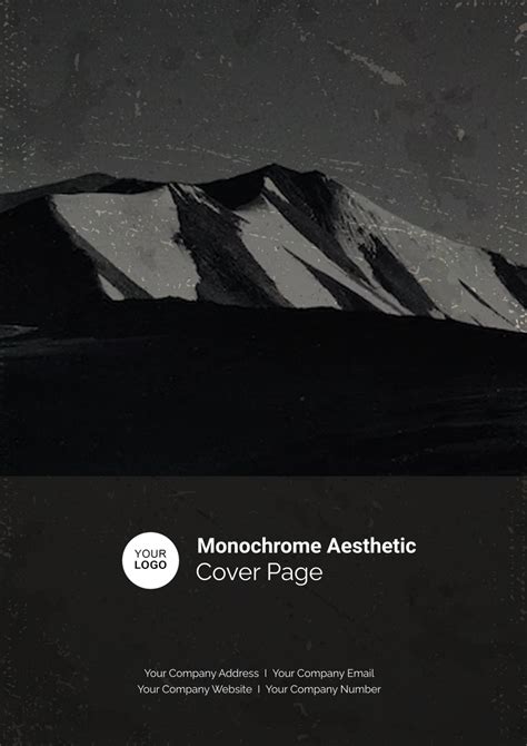 Free Monochrome Aesthetic Cover Page Template To Edit Online