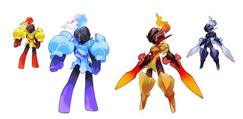 Fan Concept Shiny Armarouge And Ceruledge R Pokemonscarletviolet