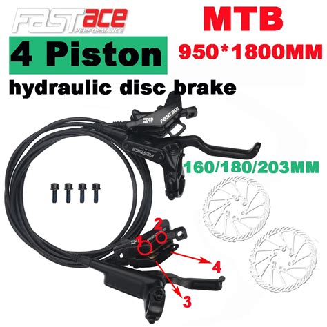 Fastace 4 피스톤 Mtb 자전거 디스크 브레이크 950x1800mm 시마노 Xtr Br M9120sainttrp 4