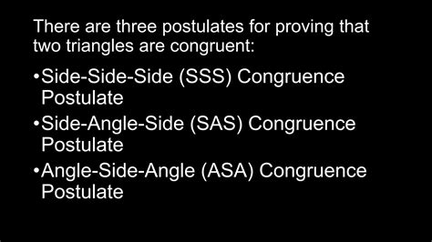 Math 8 Triangle Congruence Postulates Pptx