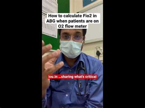 Icushort How To Calculate Fio In ABG When Patients Are On O Flow Meter Esbicm Icushorts