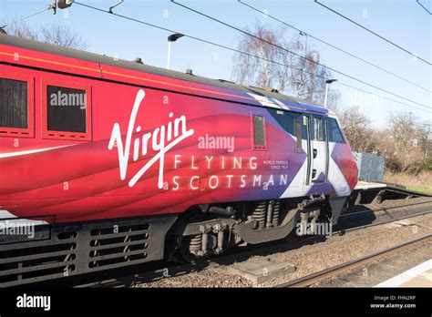 Modern Virgin Class 91 Flying Scotsman At Newark On Trent Northgate