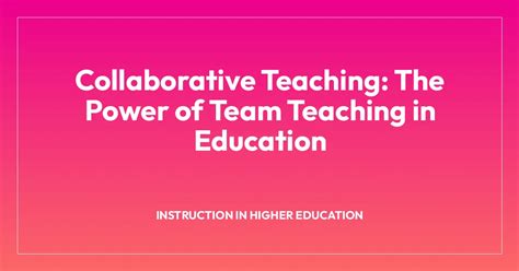 Instruction In Higher Education • Teachers Institute