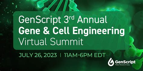 Genscript 3rd Annual Gene And Cell Engineering Summit Genscript