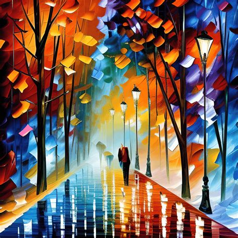 Lart Moderne Réfractif Coloré De Leonid Afremov · Creative Fabrica