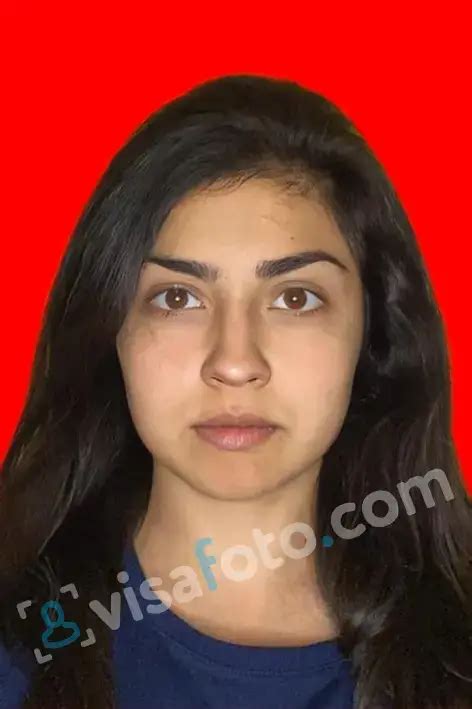 Passport Photo With Red Background