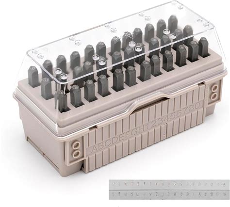 Make Your Letters Align More Neatly For Metal Stamps 36 Piece Gray Number And Capital