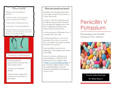 Brochure Pharm 2 Project Penicillin V Potassium Pharmacologic