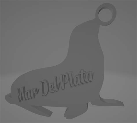 Archivo Stl Llavero De Mar Del Plata Lobo Marino・modelo De Impresión