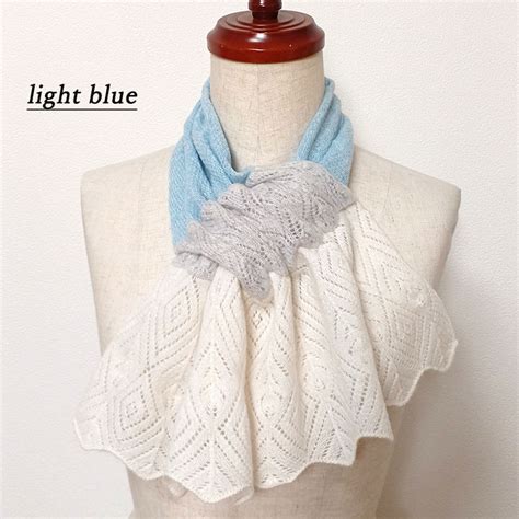 【楽天市場】カシミヤ100％ 編み柄mix コンパクトクロスマフラー 【品質検査済】【手洗い可能】シンプル 無地 レース ネックウォーマー