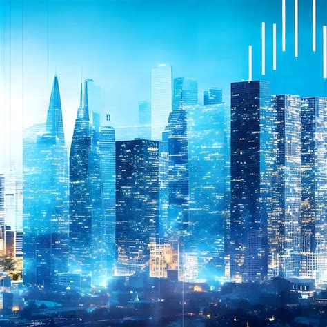 Premium Ai Image Big Data Chart On City Backdrop Business Development