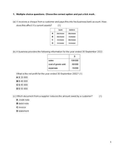 accounting igcse past paper pdf debits and credits money