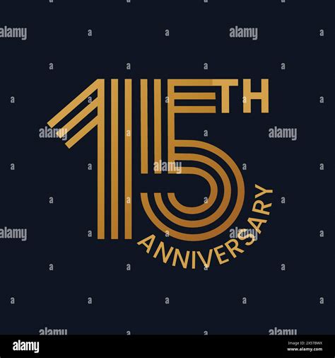 15 Years Anniversary Logo Design 15th Anniversary Badge Design With