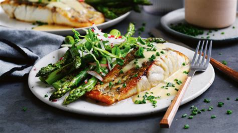 Curtis Stones Pan Fried Barramundi With Asparagus And Miso Recipe Coles