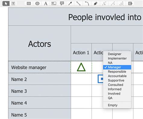 Creating Involvement Matrix Conceptdraw Helpdesk