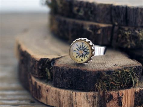 Compass Ring Compass Jewelry Functioning Compass Ring Etsy
