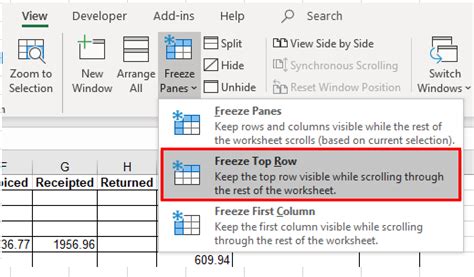 Freeze Or Lock Specific Rows And Columns When Scrolling In Excel