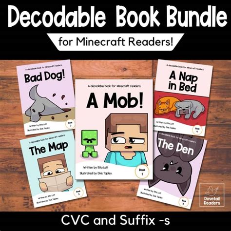 Decodable Readers Set For Minecraft Fans Cvc Suffix S And Short Vowels