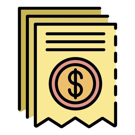 Premium Vector Payment Receipt Icon Outline Payment Receipt Vector Icon Color Flat Isolated