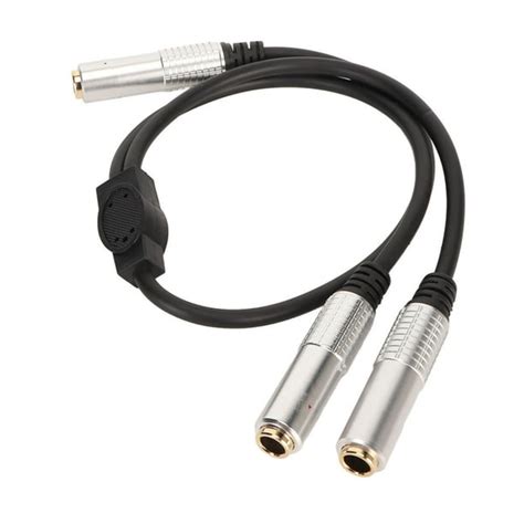 635mm To Dual 635mm Cable Clear Female To Female Stereo Splitter Y