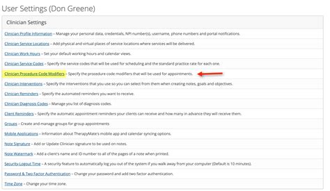 Procedure Code Modifiers Therapymate