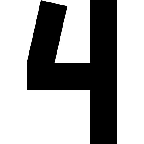 Number 4 Vector Svg Icon Svg Repo