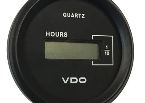 Vdo Cockpit Marine 52mm 2 116 Lcd Hourmeter Black Dialchrome
