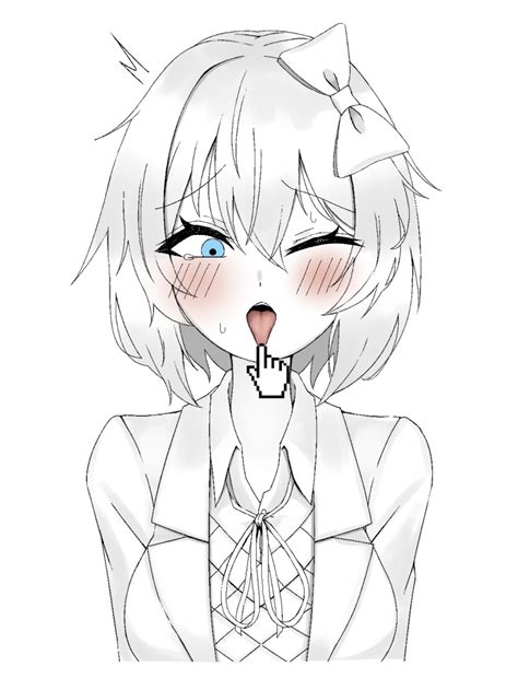 Rule 34 Blue Eyes Blush Blush Lines Bow Doki Doki Literature Club Hair Bow Hairbow Mhmundead