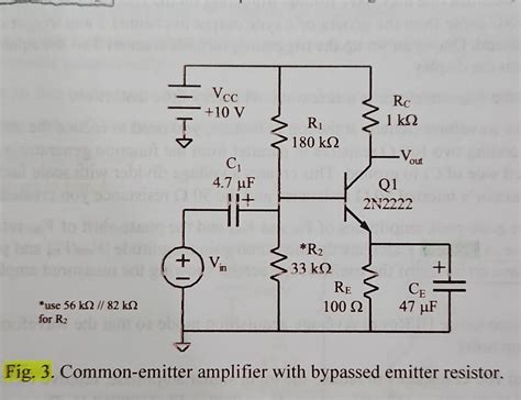 Solved Fig 3 Common Emitter Amplifier With Bypassed
