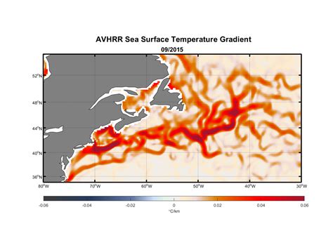 Monthly Gulf Stream Temperature Maps Earth And Space Research