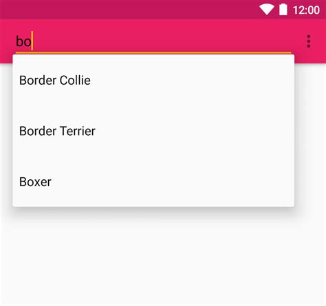 auto complete material desingn 开发者文档