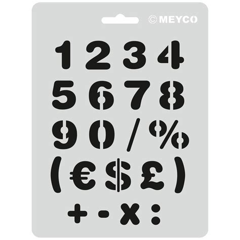 Trafaretas Meyco Numbers 15x20cm